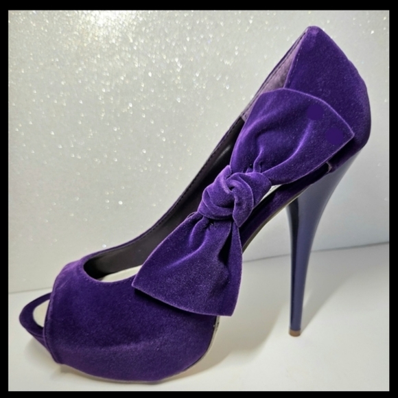 Bonnibel | Shoes | Bonnibel Womens High Heels Purple Velvet Sz 7 Nib ...